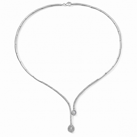 Collier rigide Argent Serti de Zirconium forme goutte - Naiomy - N3R55 ...