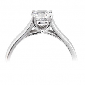 => Bague Solitaire - subtil diamant