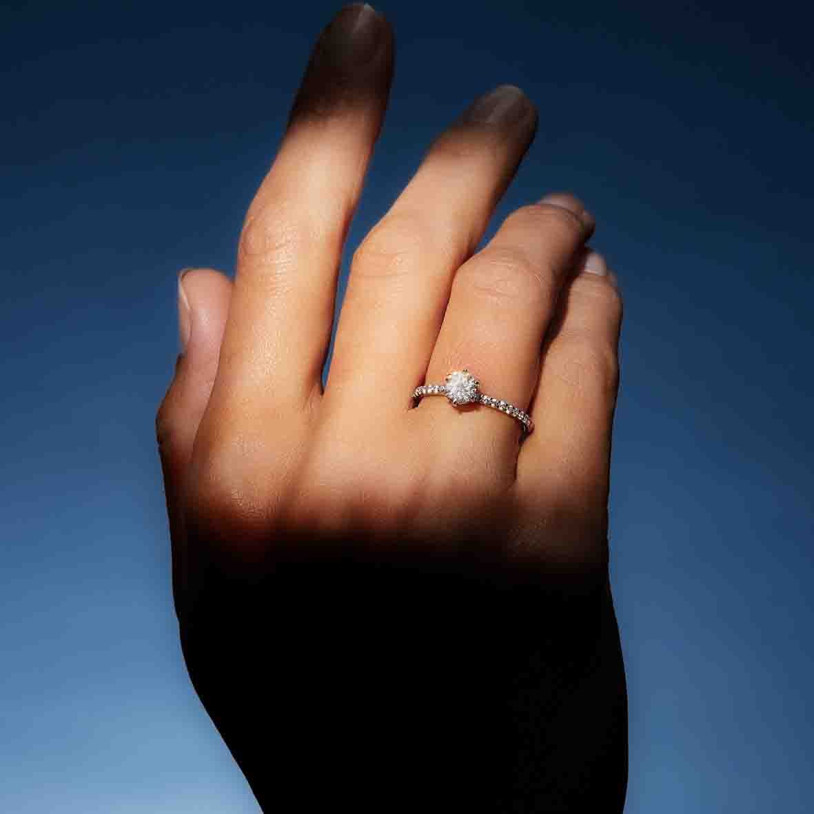 Bague solitaire Signature Beyond - 0.70 ct Diamant de Laboratoire - Vente Bague solitaire ...