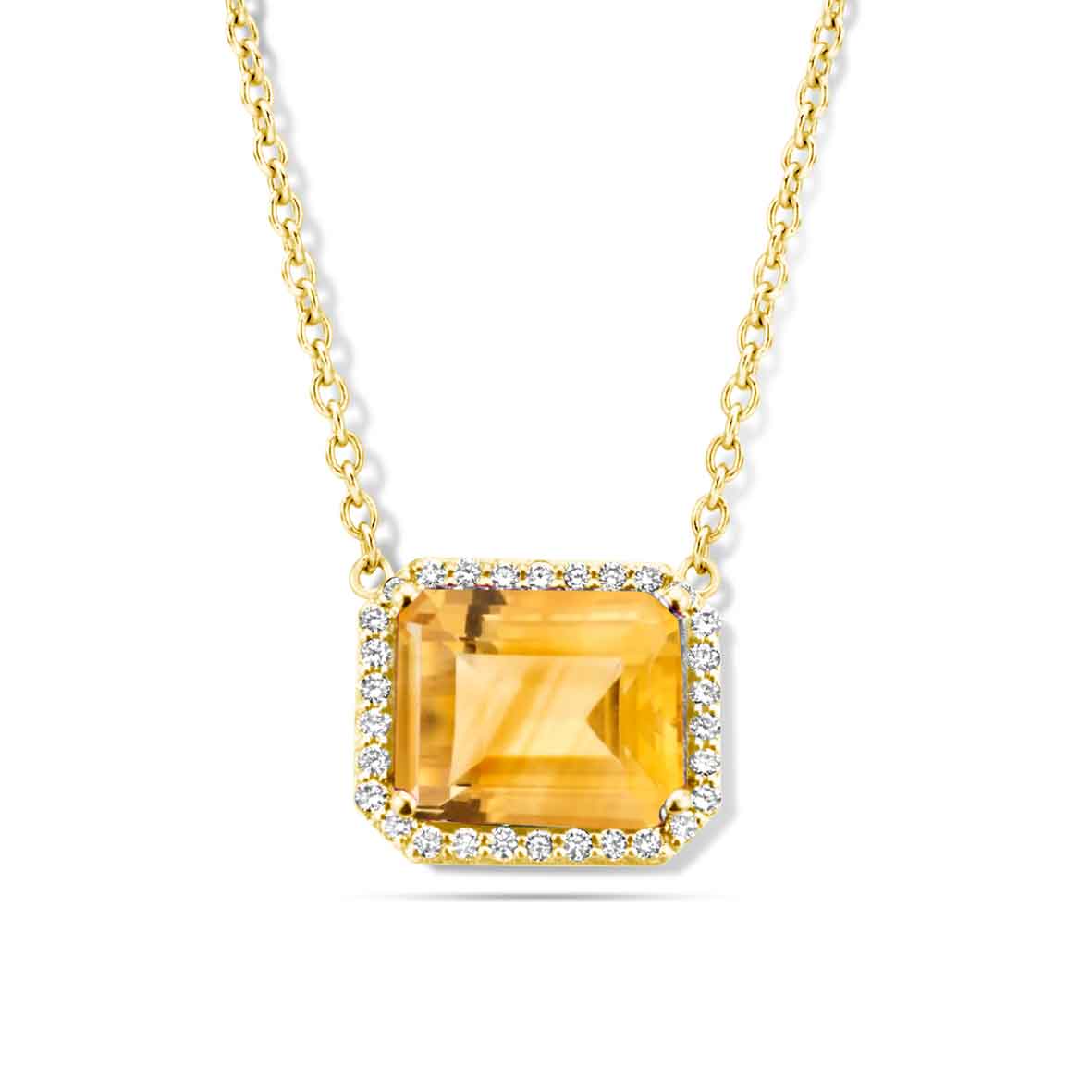 Collier Citrine Jaune et diamants One More - 064622JA
